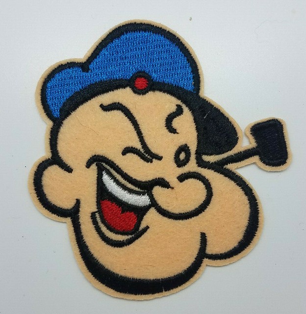 Popeye Head embroidered Patch 3 1/2 inches tall | eBay