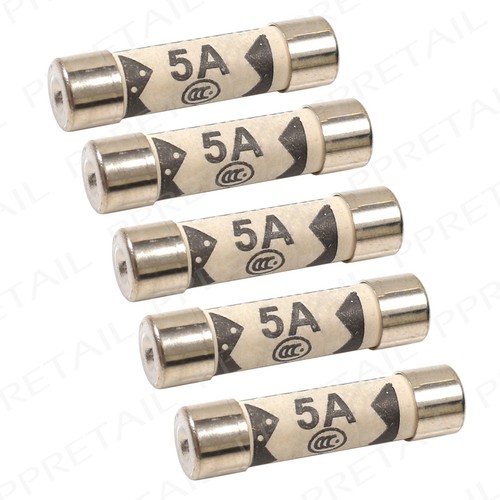 5 AMP FUSES X20 Cartridge 5A Plug Electrical Appliance Replacement ...