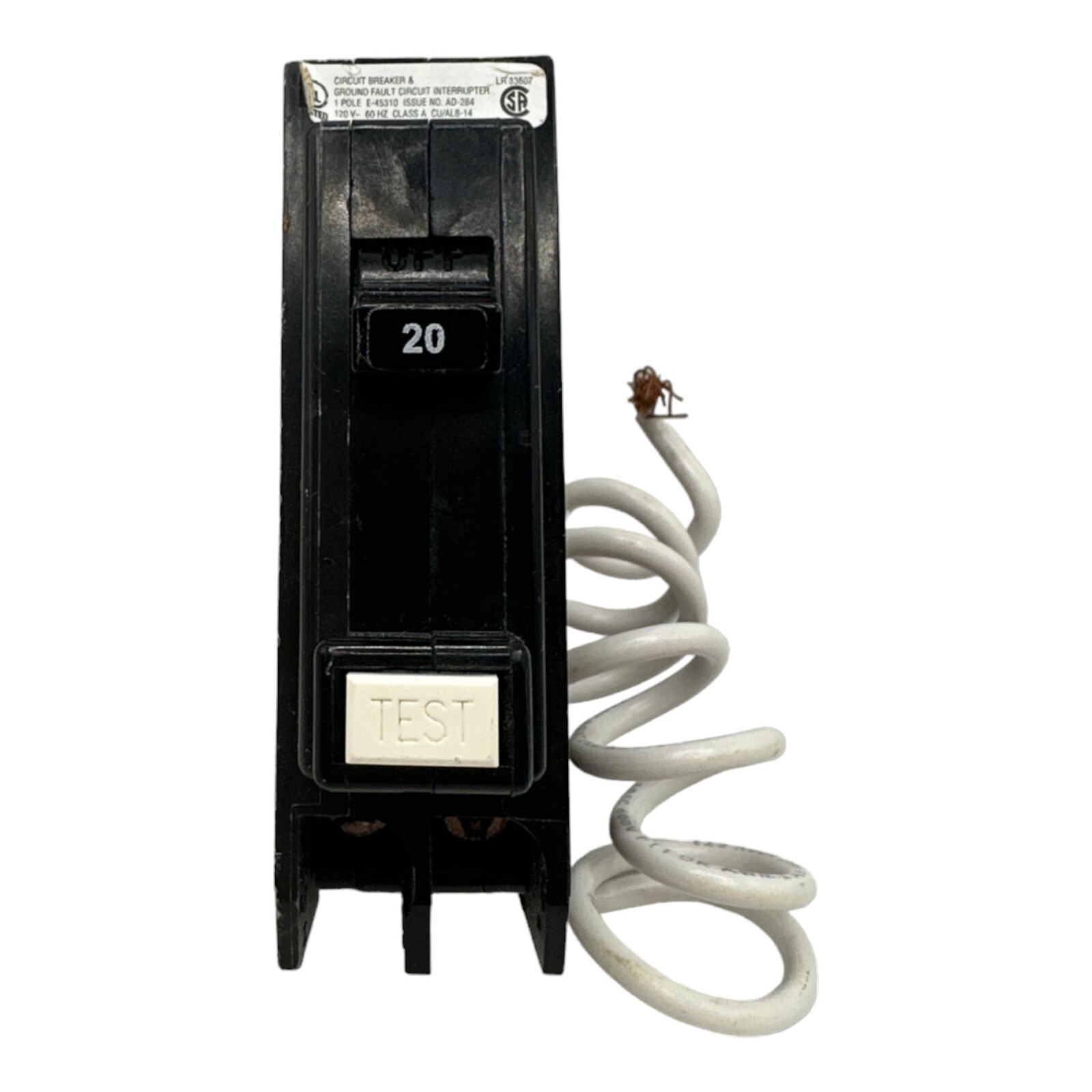 GFTCB120 Eaton Cutler Hammer 20 Amp 1 Pole Type BR Ground Fault TESTED ...