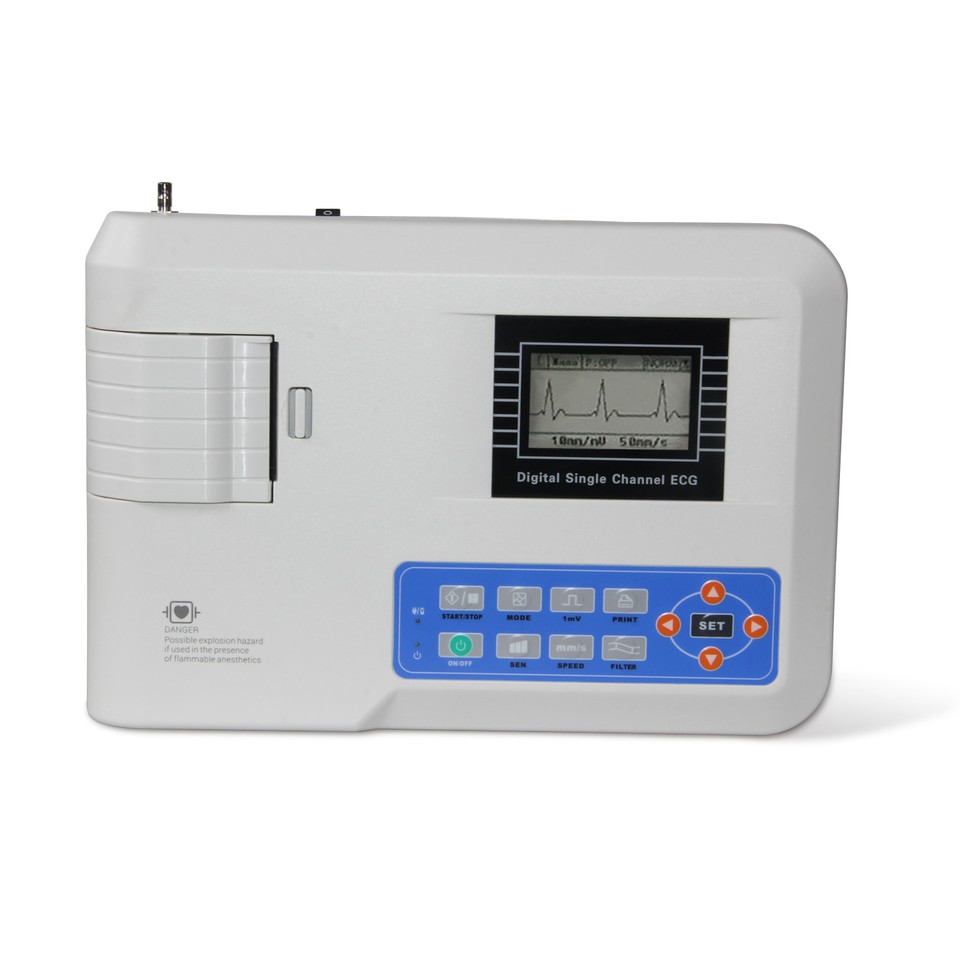 Digital Single Channel 12-lead ECG/EKG machine Electrocardiograph Vet ...