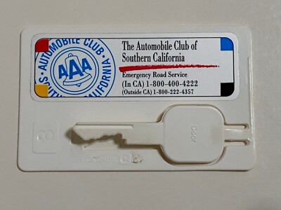 AAA Southern California Emergency Plastic Wallet Key, vintage | eBay