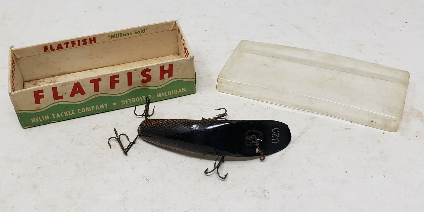 Flatfish Lure D20 SC Vintage Helin Tackle Detroit Box 4 Gang | eBay