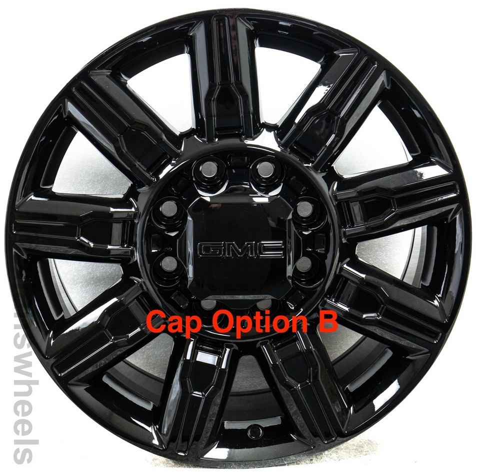 4 New 20” GMC Sierra AT4 2500 3500 HD 8 Lug Black Wheels Rims Replica ...