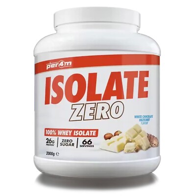 PER4M ISOLATE ZERO WHEY PROTEIN POWDER 2000G ZERO SUGAR WHITE CHOCOLATE HAZELNUT | eBay UK
