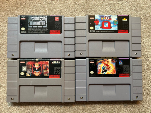 Super Nintendo - SNES Lot (4) - Robocop Terminator - Last Action Hero ...