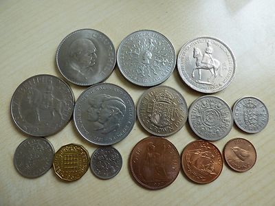 Elizabeth II Pre Decimal Coin Sets Churchill or Coronation Crown Choose ...