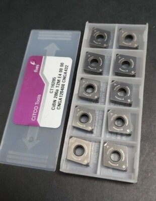 10pc PcBN Fives CNGA 432 CiBN 286a CITCO Machinist Turning Lathe ...
