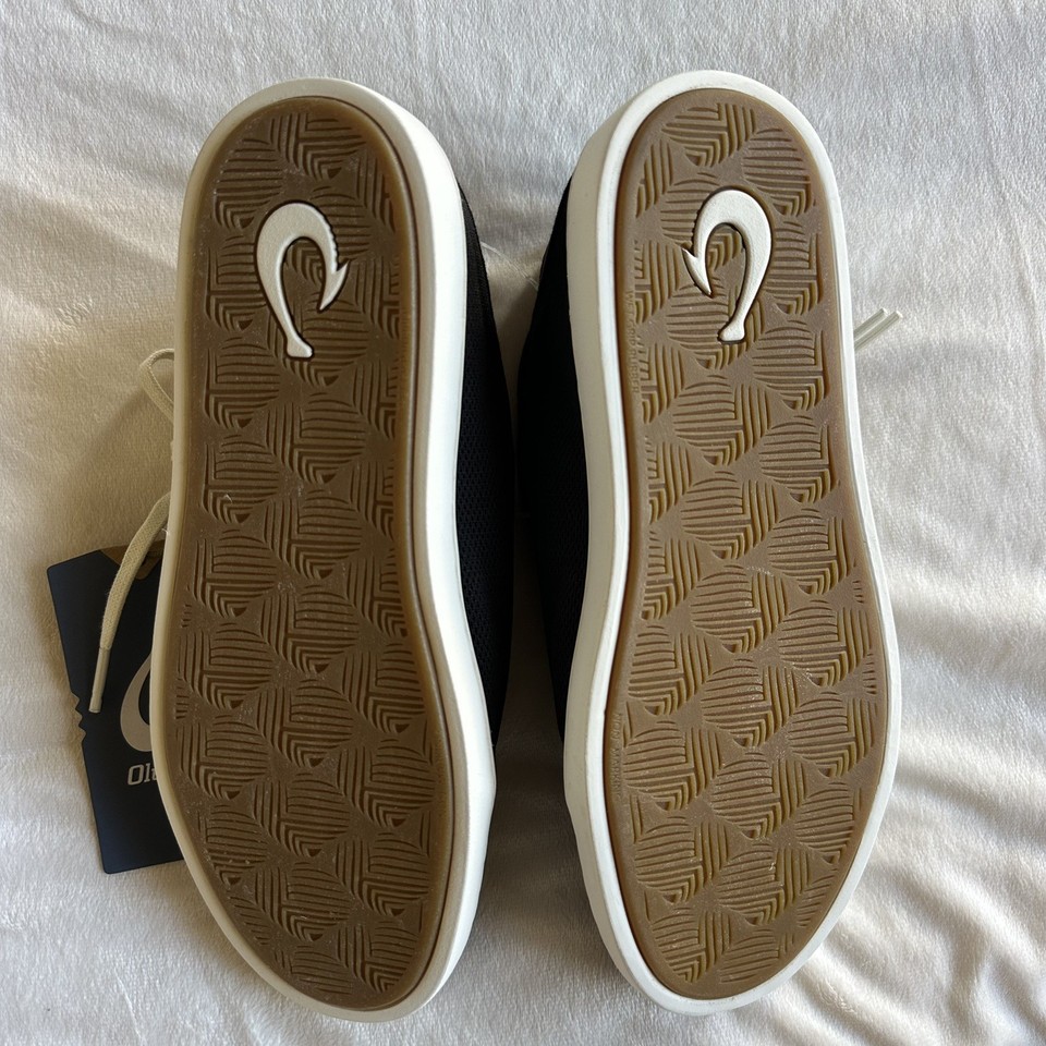 OluKai Pehuea Li Women's Sz 7.5 Black White Mesh Shoes Sneakers (20379 ...