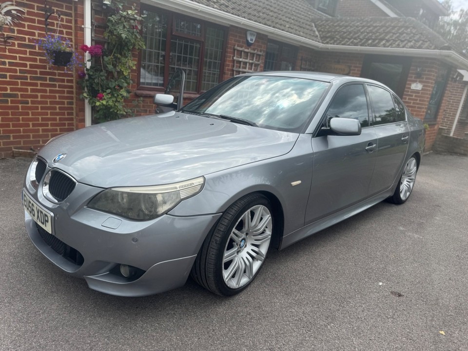 BMW 5 Series, M535D M Sport Auto. Silver with Black interior. 136,000 ...