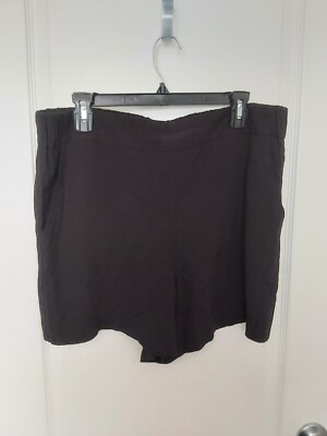 Women's Nine West Pull-On Black Soft Shorts Paper Bag Size XL | eBay