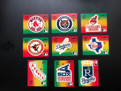 Fleer Baseball Team Logo Stickers 1983 Lot of (9) | eBay