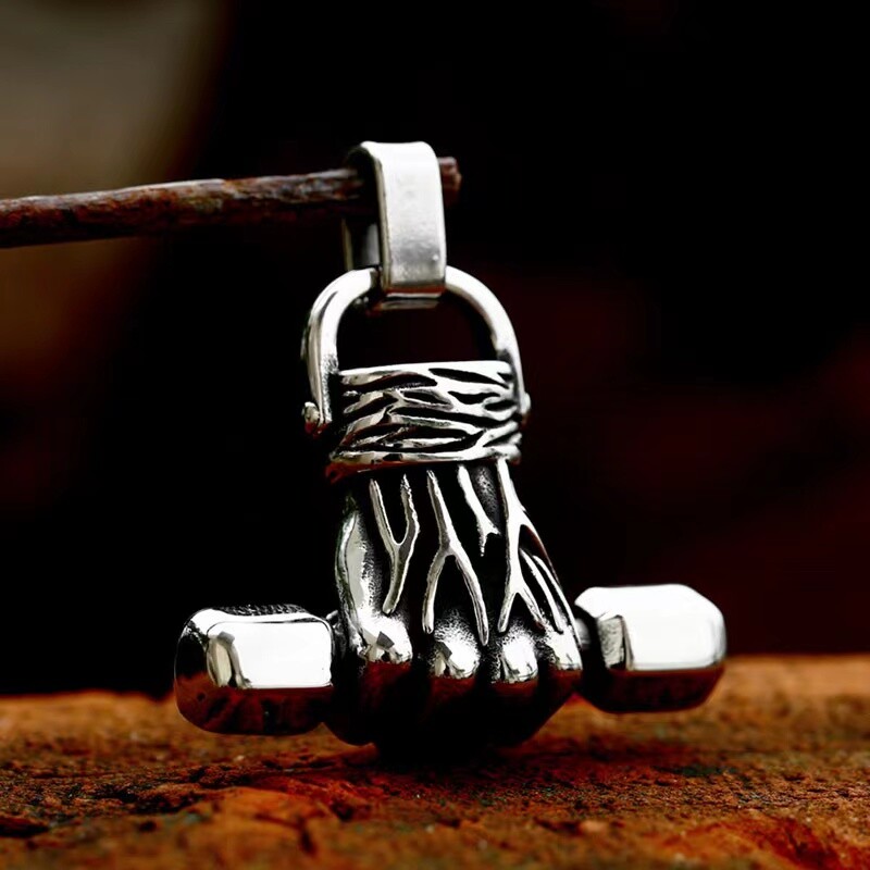 Mens Celtic Viking Valknut/ Triquetra/ Cross Pendant Necklace ...