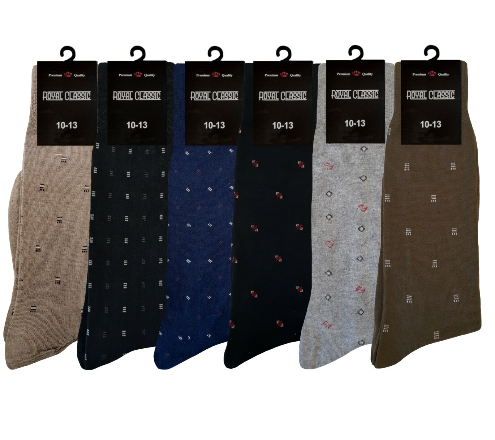 6 Pair DRESS SOCKS MIX PATTERN SIZE 10-13 COTTON SOCKS TRUE TO SIZE | eBay