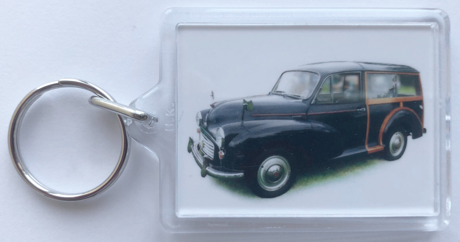 Morris Minor Traveller 1970 (Black) - Keyring with 50x35mm insert - Fun ...