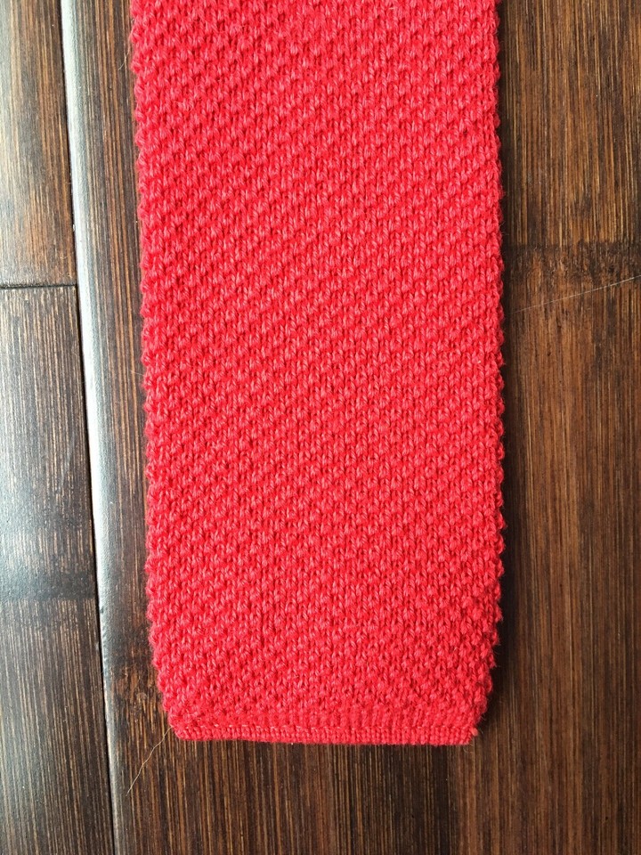 Vintage Red Cotton Knit Skinny Tie W 2.25” L 52” EUC | eBay