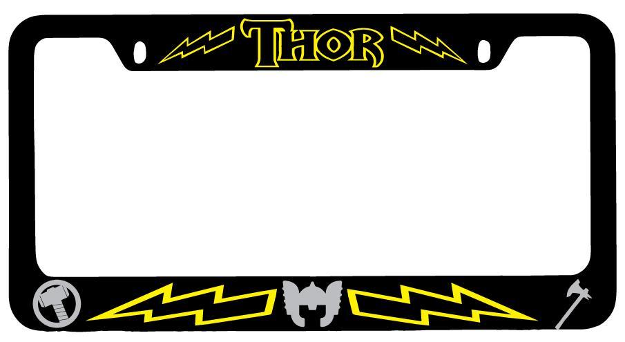Thor Black METAL License Plate Frame Auto Marvel | eBay