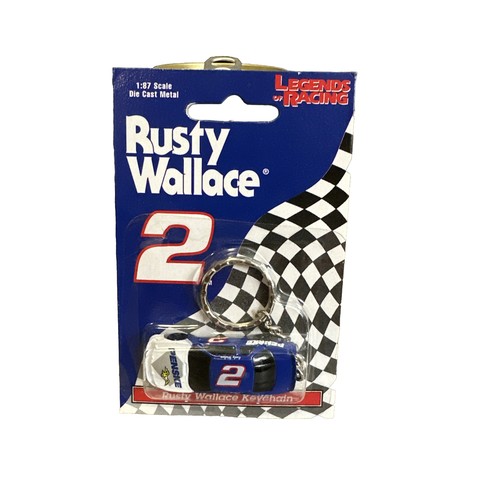 Legends Of Racing Rusty Wallace #2 Keychain 1:87 Scale Die Cast Metal ...