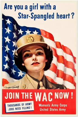 WAC - Women Army Corp - WW2 Vintage Poster - World War 2 Poster | eBay