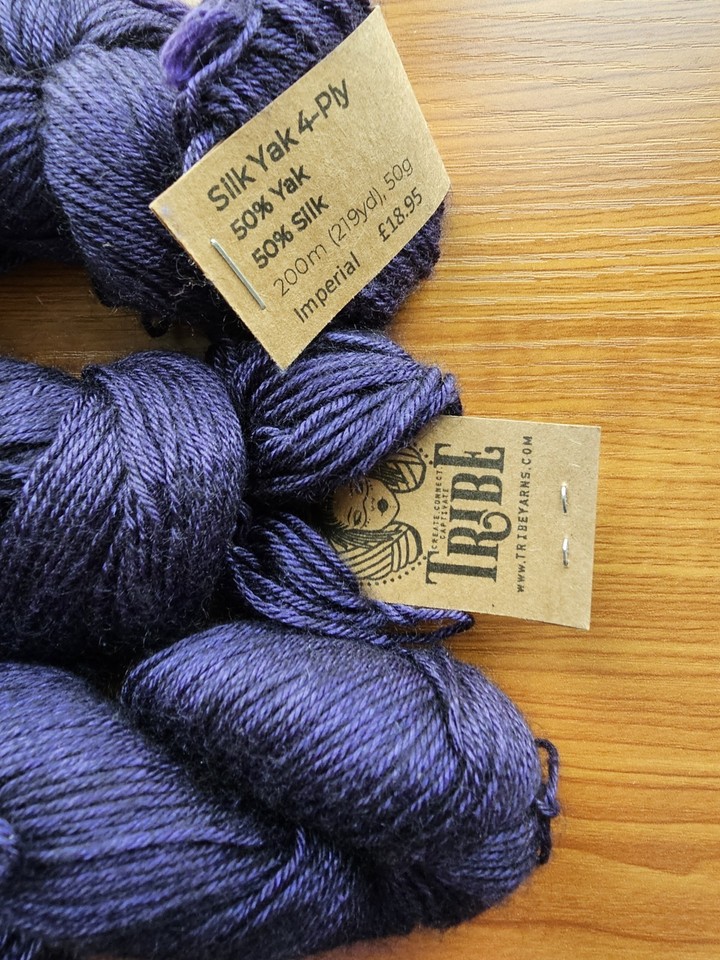 Hand-Dyed Purple Silk Yak 4-Ply (3x200m 50g skeins) | eBay UK