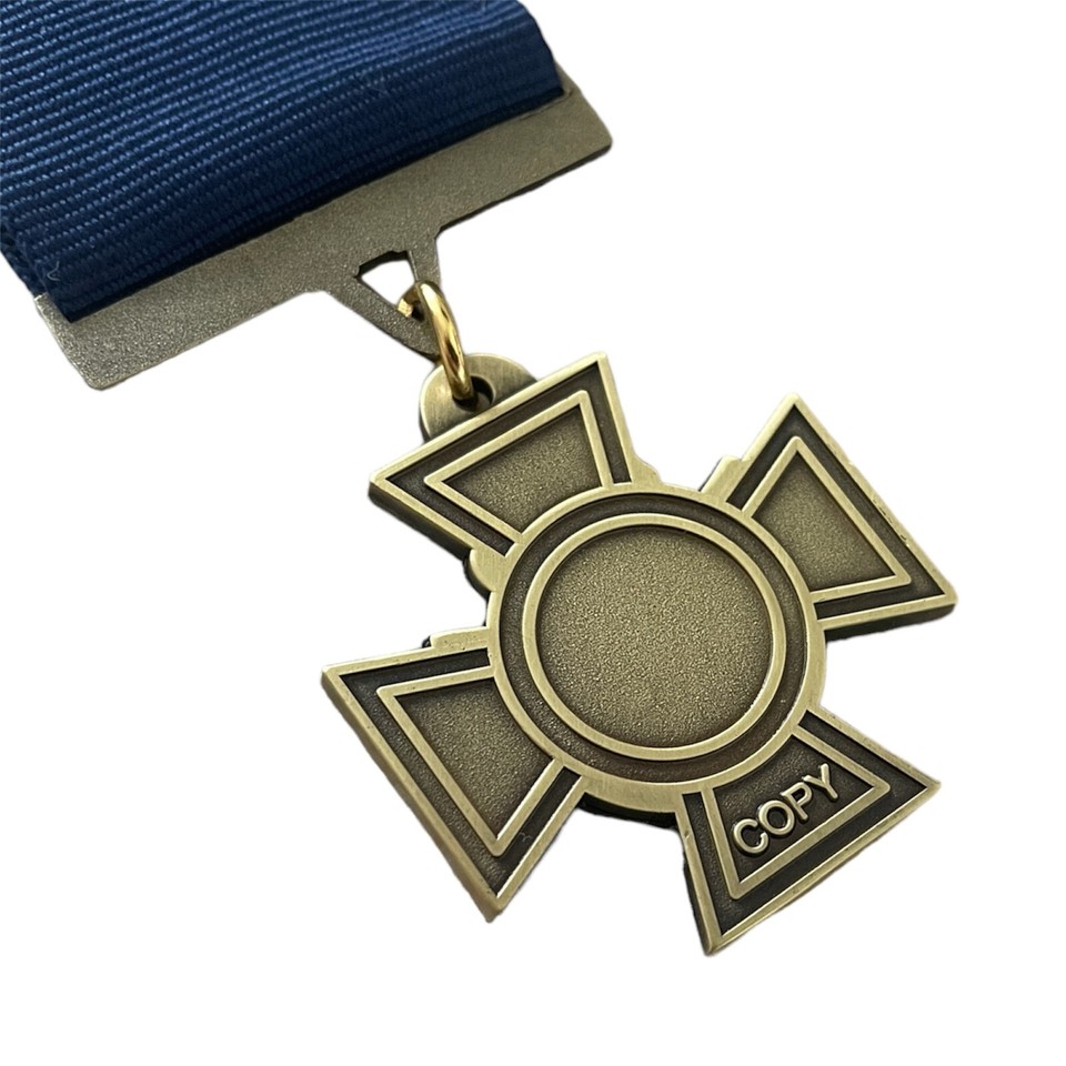 British Medal Repro Full Size Victoria Cross Navy Blue Ribbon Military ...