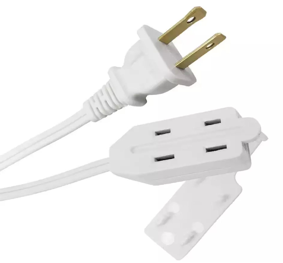 6 Ft. 16/2 Light Duty Indoor Multi-Outlet Extension Cord White | eBay