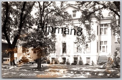 BELLEVUE HOSPITAL W/ RARE ADDITION MUSCATINE IOWA C95 ca 1945 Postcard ...