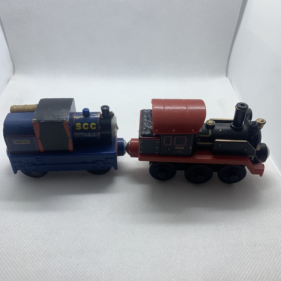 Thomas Wooden Railway Lot - Timothy the SCC Engine + Chuggington Old ...