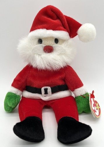TY 1998 Christmas Santa Beanie Baby Holiday Retired Plush Santa Claus ...