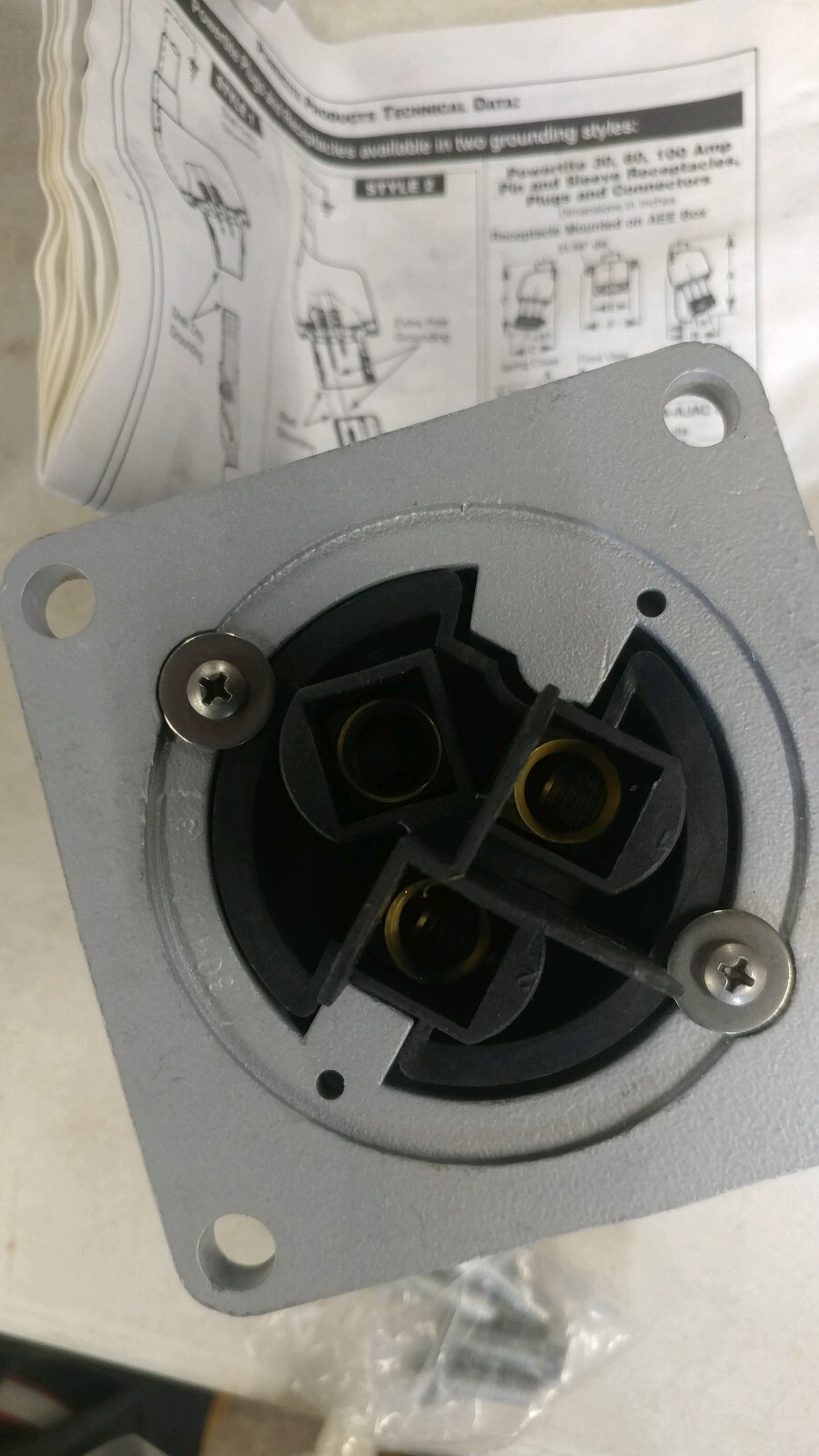 Appleton Aluminum 100 amp PowerLite Generator Plug Female W/Cap | eBay