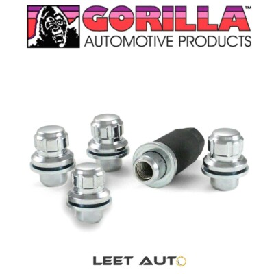 (5)Gorilla Wheel Locks, Toyota Factory Style, 12mm x 1.50, Chrome ...