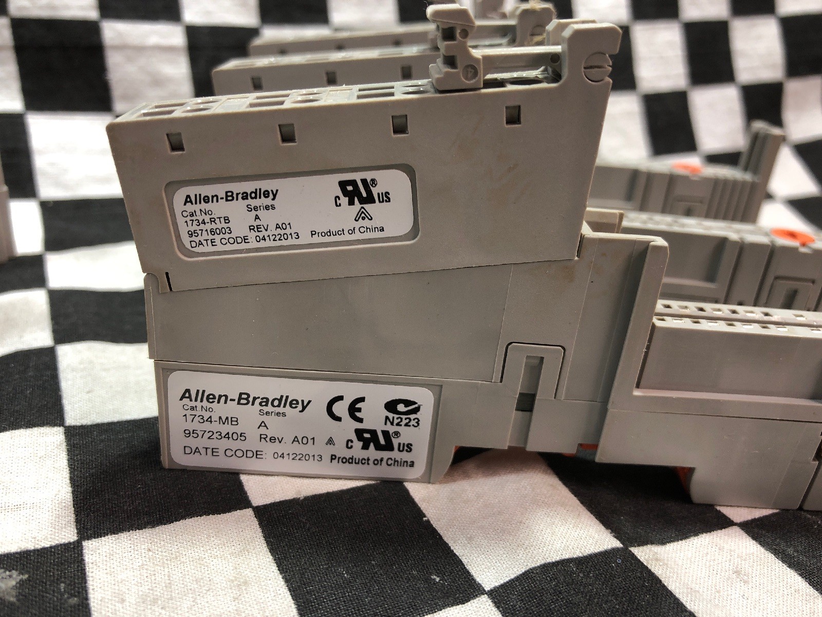 LOT OF 5, ALLEN BRADLEY BASE MODULE, 1734-TB, 1734-RTB, 1734-MB #1618P4 ...