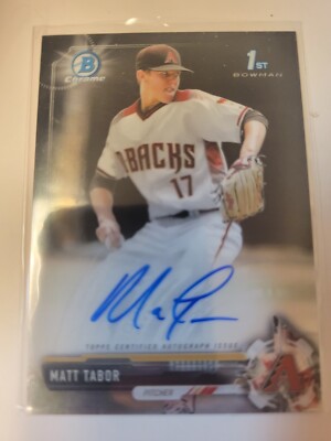 MATT TABOR SIGNED 2017 1ST BOWMAN CHROME #CDA-MT CERTIFIED AUTO | eBay