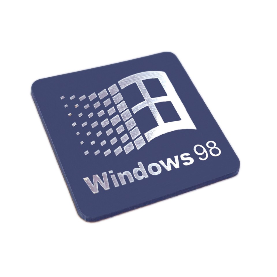 Retro Windows 98 Sticker Set - Case Badge Decal - Two Pieces | eBay