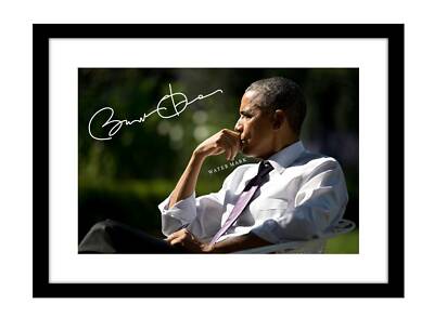 Barack Obama 5x7 Signed photo print US president democrat America | eBay