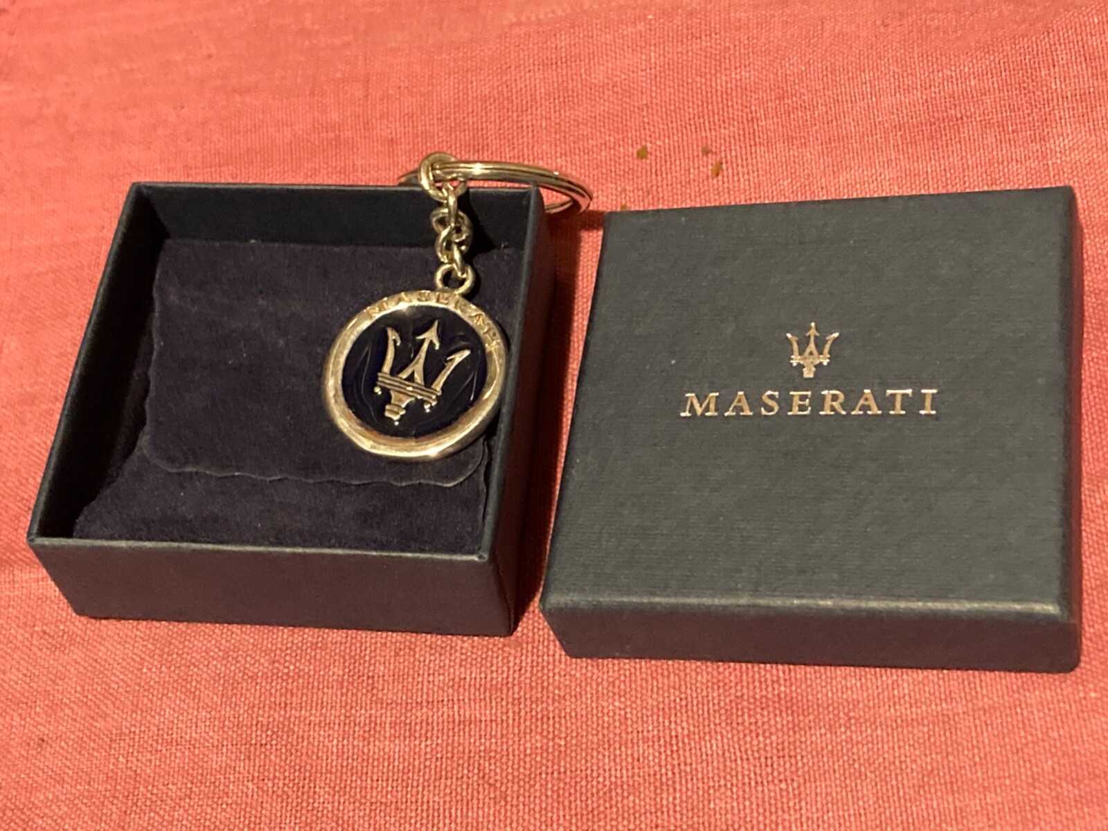 RARE VINTAGE NEW Maserati Sterling SILVER Key Chain : Stunning with box ...