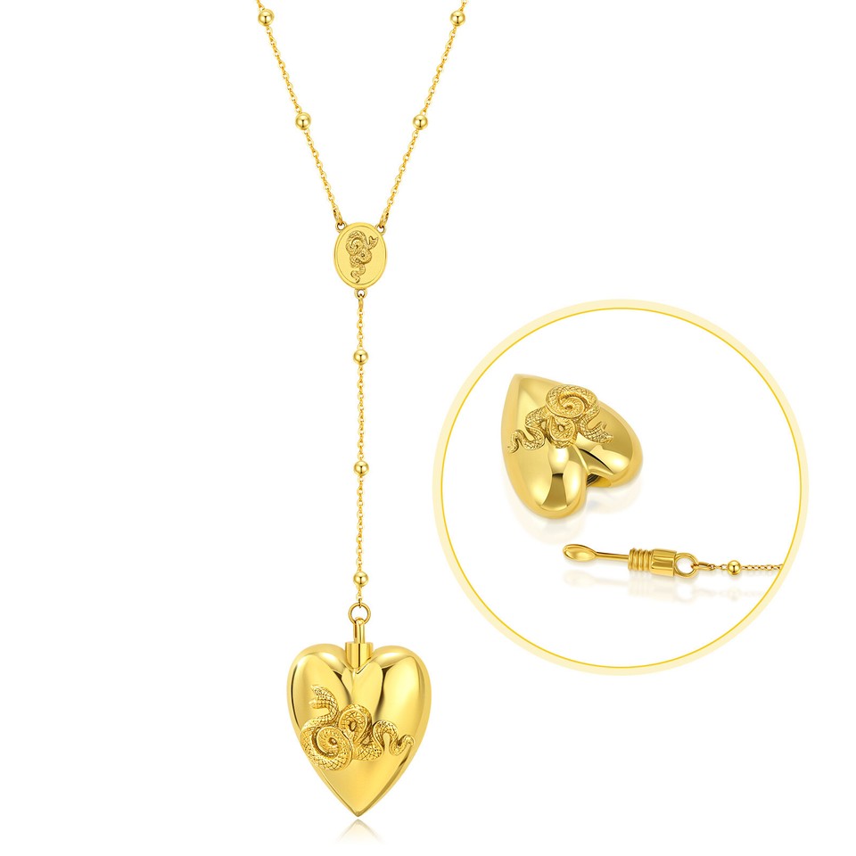 Lana Del Rey Necklace Heart with Spoon LDR Merch Snakes Chain Serpent ...