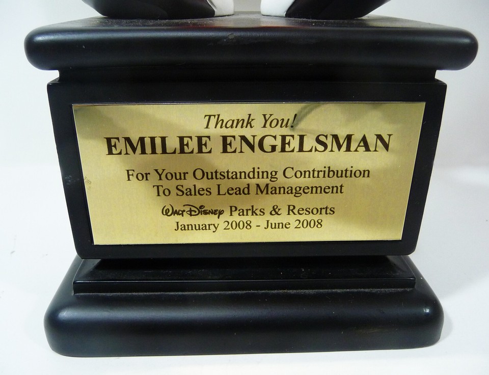 Walt Disney MICKEY MOUSE STATUE Sales EMPLOYEE SERVICE AWARD (2008) | eBay