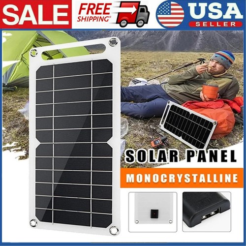 10W USB Solar Panel Folding Power Bank Outdoor Camping Hiking Phone ...