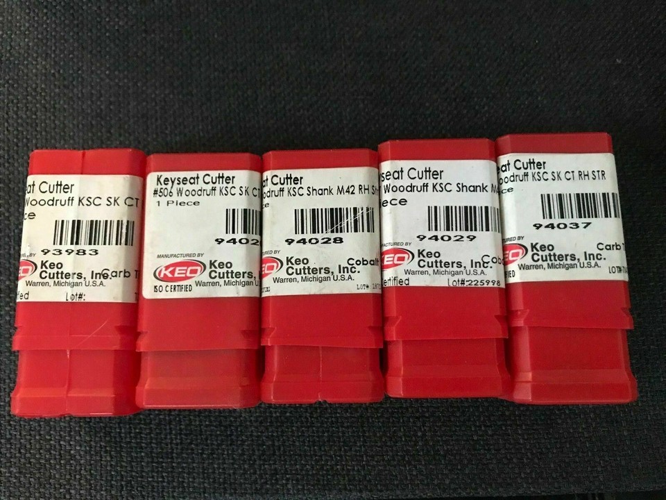 1x NEW KEO Woodruff Keyseat Cutter KSC #609 CT RH Straight 1-1/8x3/16 ...