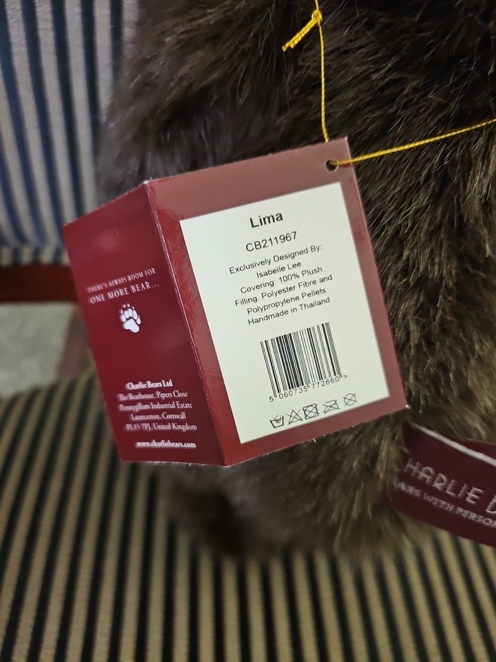 Charlie Bears Lima Jointed Standing Plush Andean Bear New Nwt | eBay