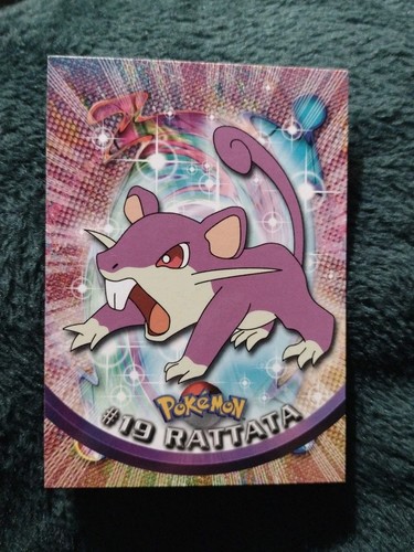 1999 Topps Pokemon TV Animation Edition #19 Rattata Black Logo NM+ FREE ...