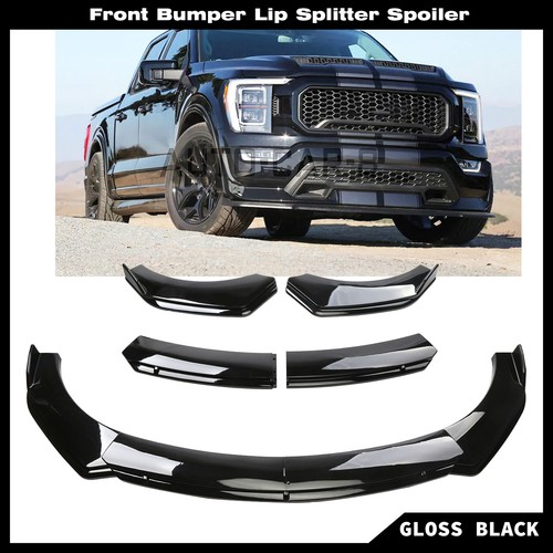 For Ford F150 F-150 Shelby Truck style Gloss Black Front Bumper Lip ...