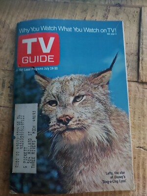 TV GUIDE 1971 July 24 30 Disney Ding A Ling Lynx Nature Films Frost At ...