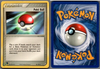 2003 Pokemon, EX Ruby & Sapphire #86/109 Poke Ball, Uncommon | eBay