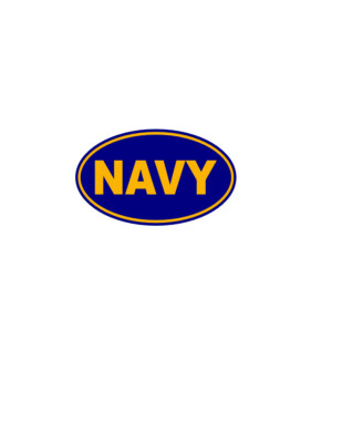 U.S. NAVY Oval Vinyl Window Decal/Sticker NAVY 2.4"h X 4.0"w | eBay