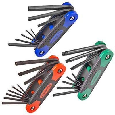Folding Hex Key & Star Wrench Set 25 Piece Inch/metric/star S2 Steel | eBay
