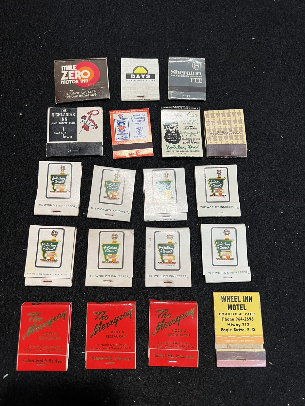 Lot of 19 Vintage Hotel Motel Matchbook Collection Various Unstruck ...