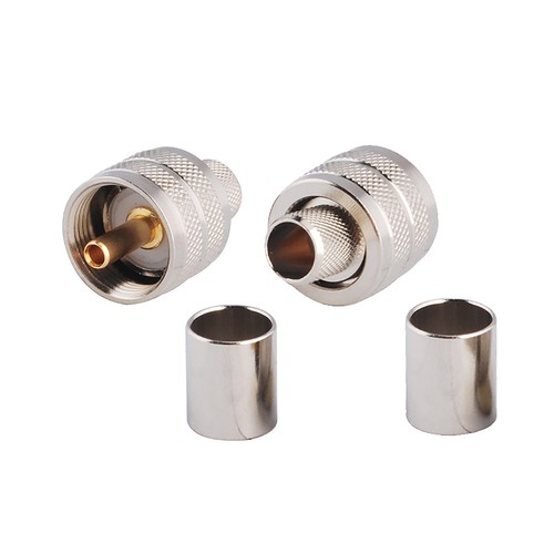 5-Pack UHF PL-259 Male Crimp Solder Connector for LMR-400 RG8 RG213 ...