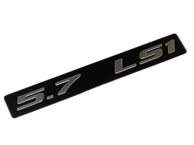 VMS 1 CHEVY 5.7L LS1 ENGINE ALUMINUM EMBLEM SILVER BLACK | eBay