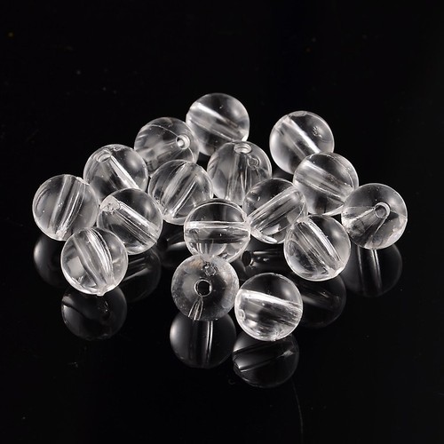 100 Stück 8mm Acrylperlen Transparent Klar Durchsichtig Acryl Perlen ...